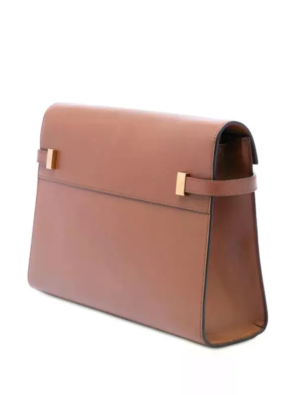 Saint Laurent Smooth Calfskin Manhattan Shoulder Bag - Brown