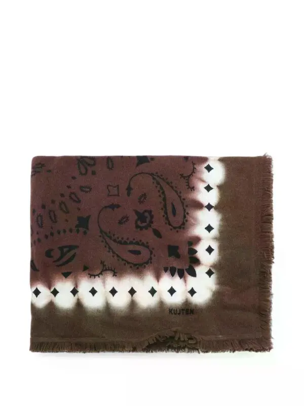 KUJTEN Paisley Bandana Scarf - Brown