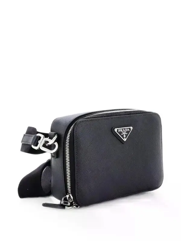 Prada Brique Camera Saffiano Leather Mini Crossbody Bag