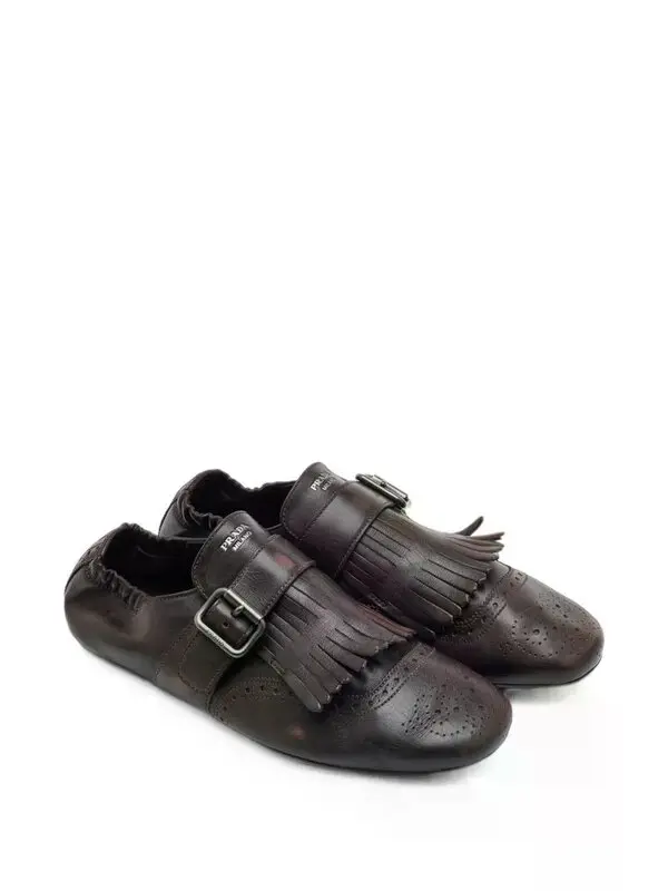 Prada Shuffle Fringed Monk Shoes
