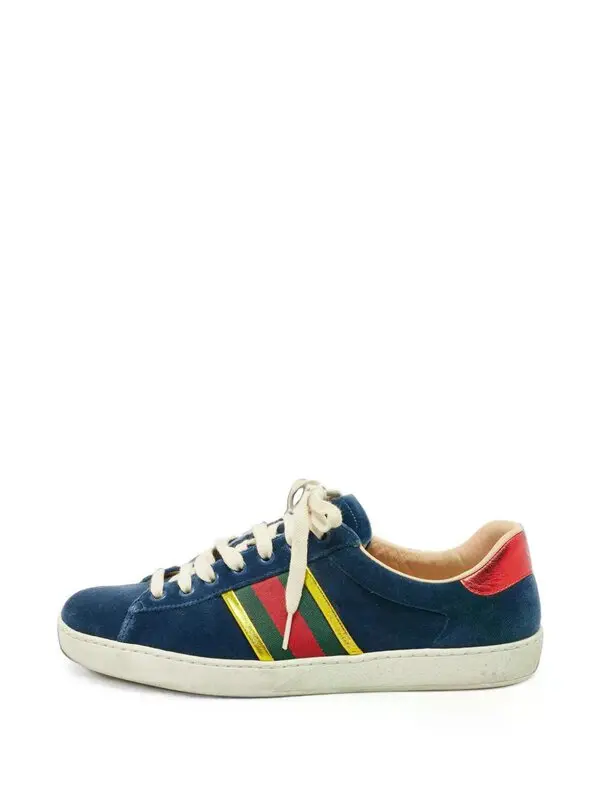 Gucci Ace Velvet Sneakers - Blue