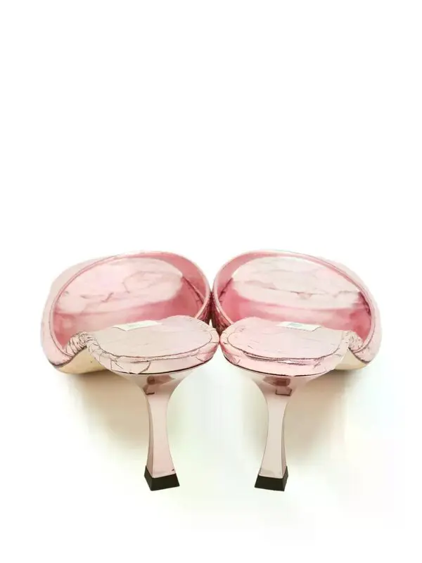 JIMMY CHOO Python-embossed Leather Sandals
