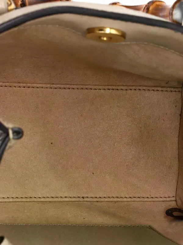 Gucci Diana Mini Bamboo Handle Tote Crossbody Bag - Neutrals