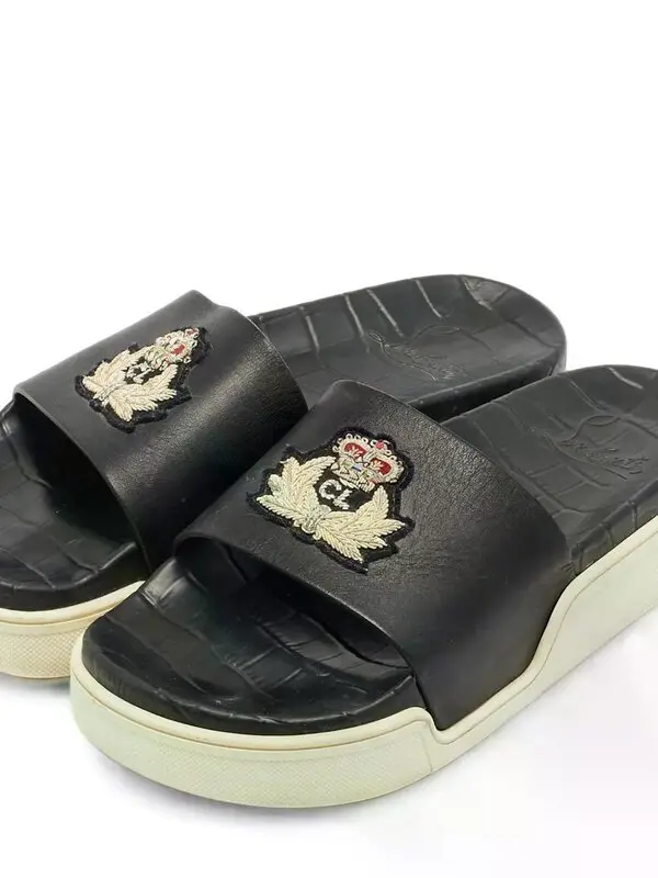 CHRISTIAN LOUBOUTIN Croc-effect Leather Sandals