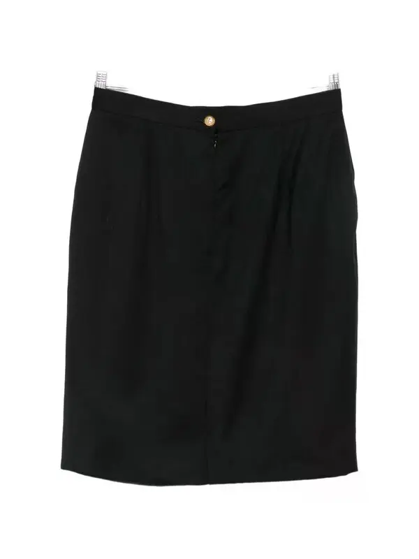Versace 2000s Medusa-head-button Skirt