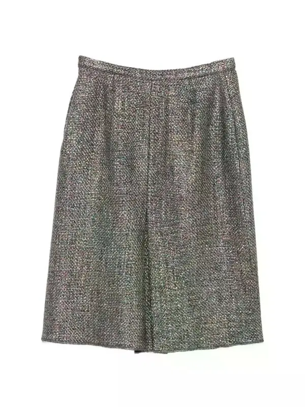 Miu Miu 2000s Tweed-construction Midi Skirt