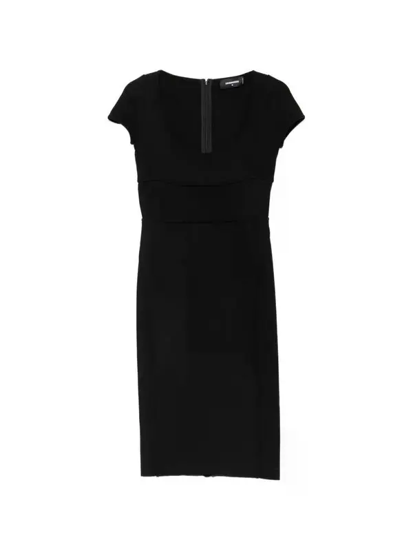 Dsquared2 Panelled Scoop-neck Midi Dress
