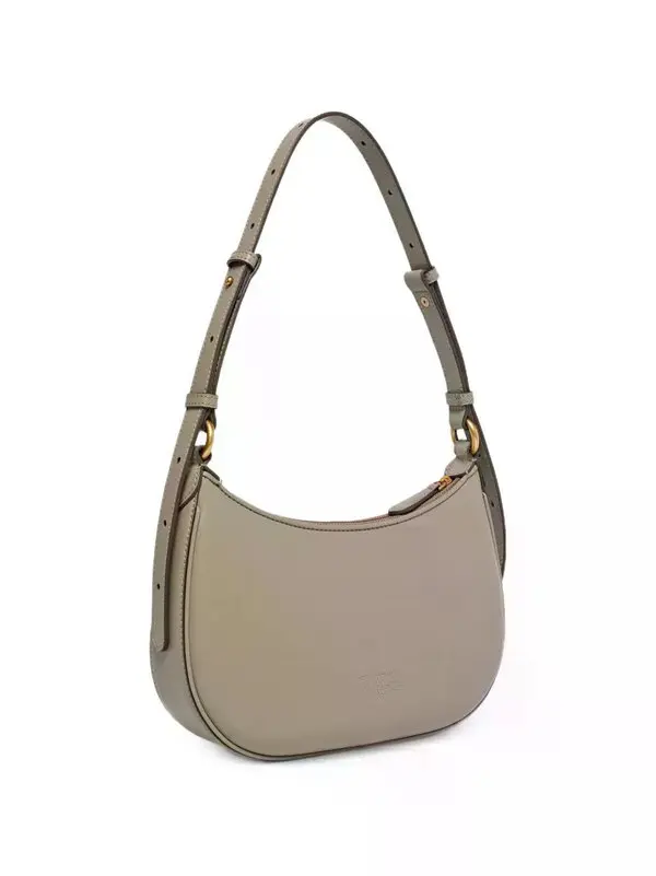 Pinko Leather Half Moon Shoulder Bag - Neutrals