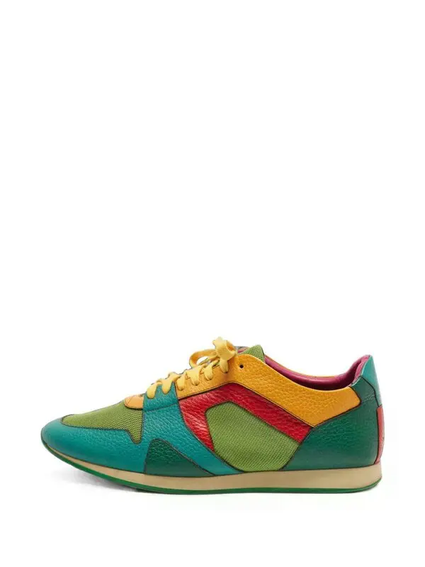 Burberry Prorsum Panelled Low-top Sneakers - Green