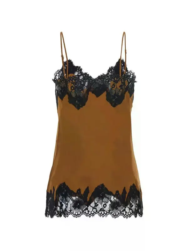 Gold Hawk Marilyn Silk Camisole Top - Brown