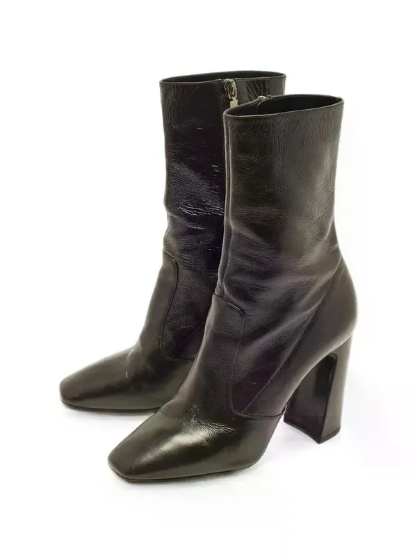 Saint Laurent Maddie Mid-calf Block-heel Boots