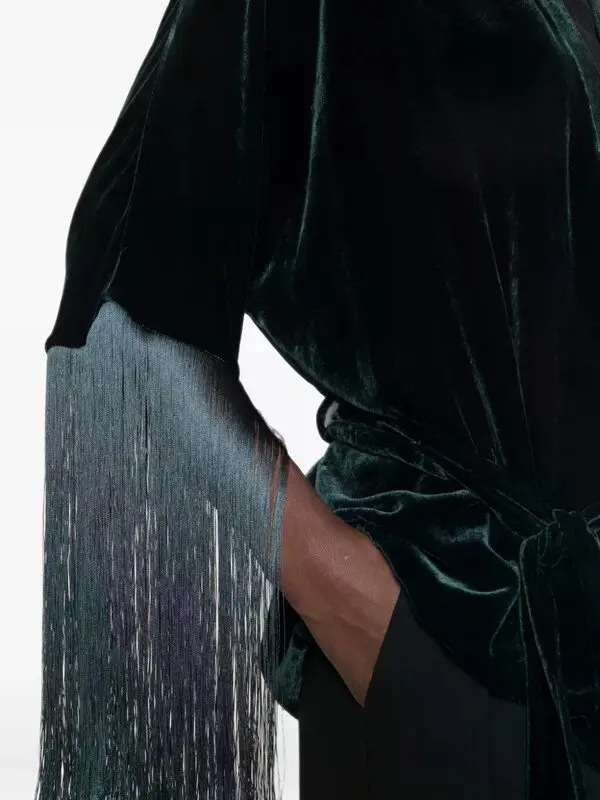 Antonelli Firenze Papavero Fringe-trim Belted Poncho