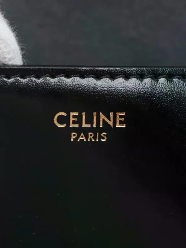 Celine 2010-2026 Shiny Calfskin Triomphe Claude Shoulder Bag