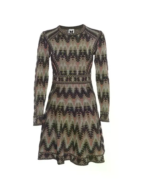 Missoni Geometric-pattern Long-sleeve Mini Dress