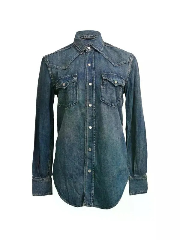 Saint Laurent Button-down Denim Shirt - Blue