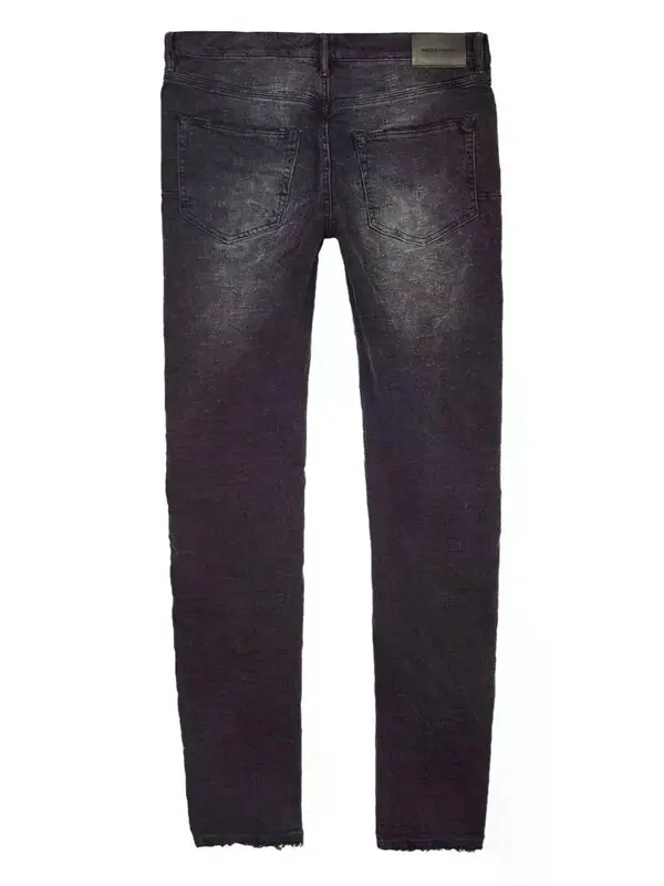 PURPLE BRAND Monogram-jacquard Jeans - Black