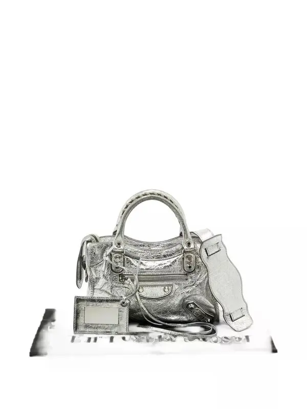 Balenciaga Mini Metallic Edge City Tote Bag