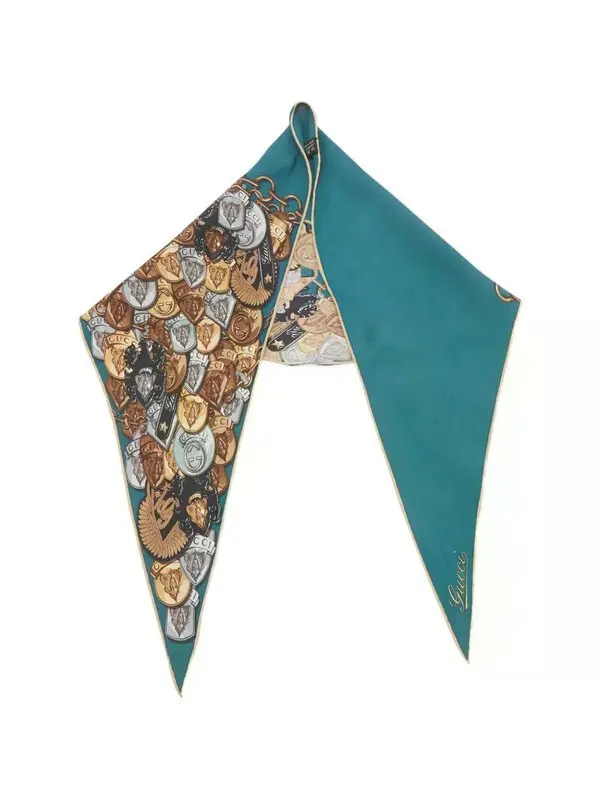 Gucci Crest Chain-print Scarf