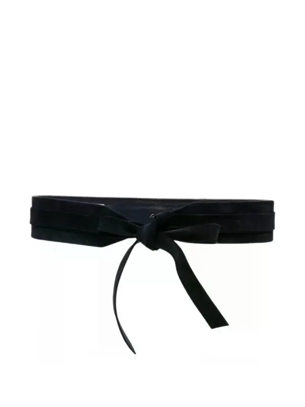 FERRAGAMO 1970s Bow-detail Suede Belt
