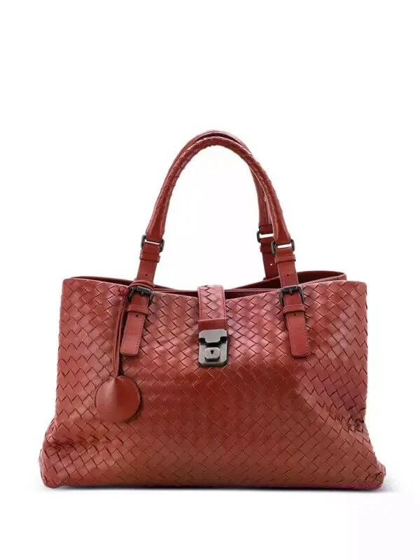 Bottega Veneta Intrecciato Nappa Roma Tote Bag - Brown