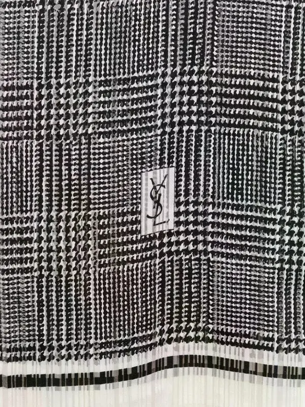 Saint Laurent 1990s Glen Check Scarf
