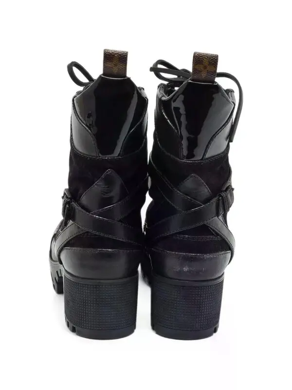 LOUIS VUITTON Laureate Leather Combat Boots