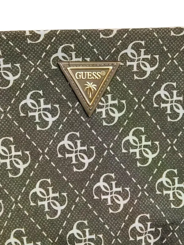 Guess Monogram-print Ring-detail Bikini Bottoms - Green