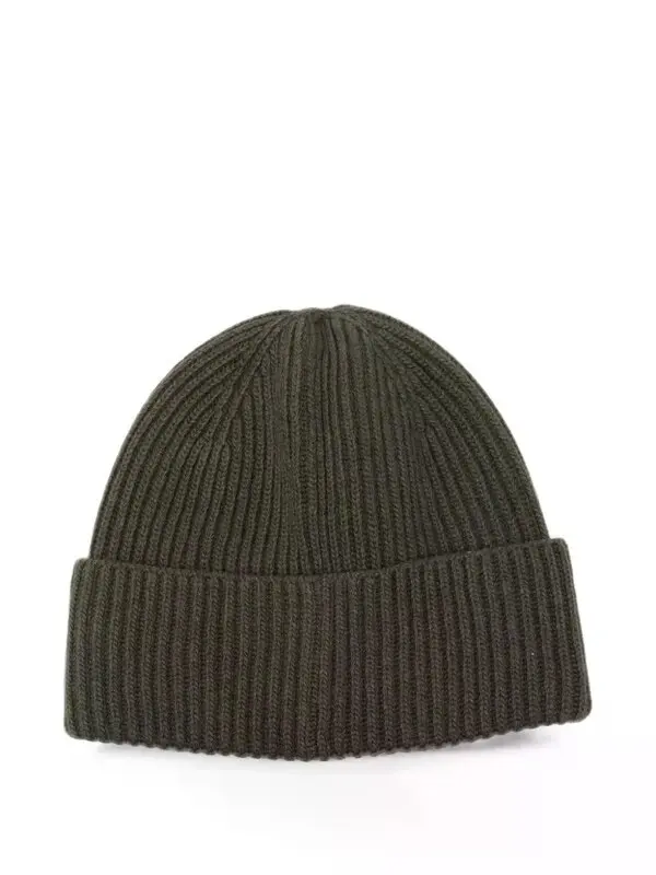Moschino Logo-intarsia Ribbed-knit Beanie Hat