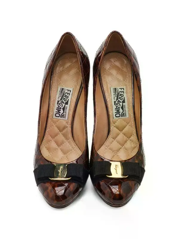 FERRAGAMO Vara Bow Leopard-print Pumps