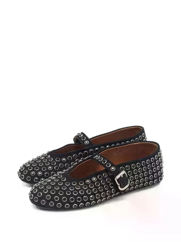 Alaïa Mary Jane Crystal-embellished Ballet Flats