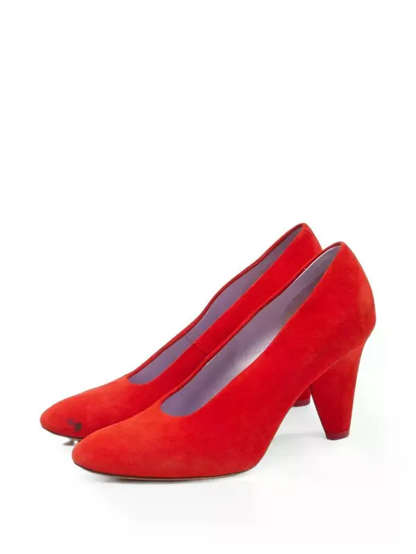 Celine Round-toe Block-heel Pumps