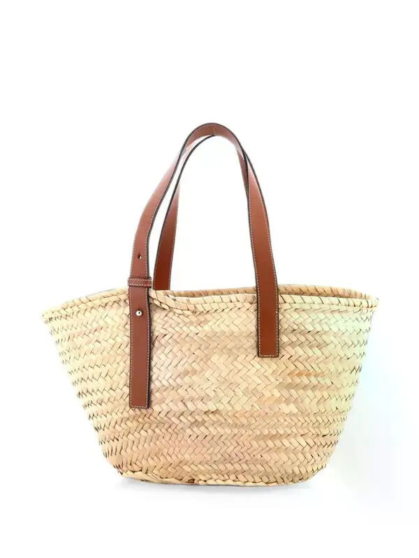 Loewe Basket Tote Raffia Medium Bucket Bag