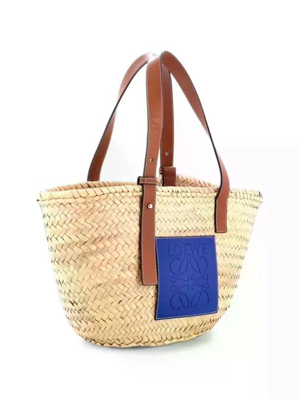 Loewe Basket Tote Raffia Medium Bucket Bag