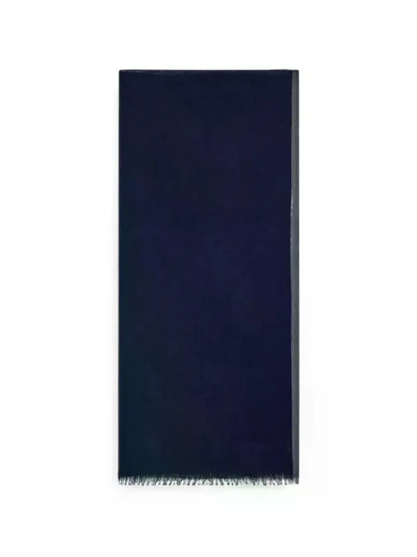 Giorgio Armani Fringed-edge Scarf - Blue