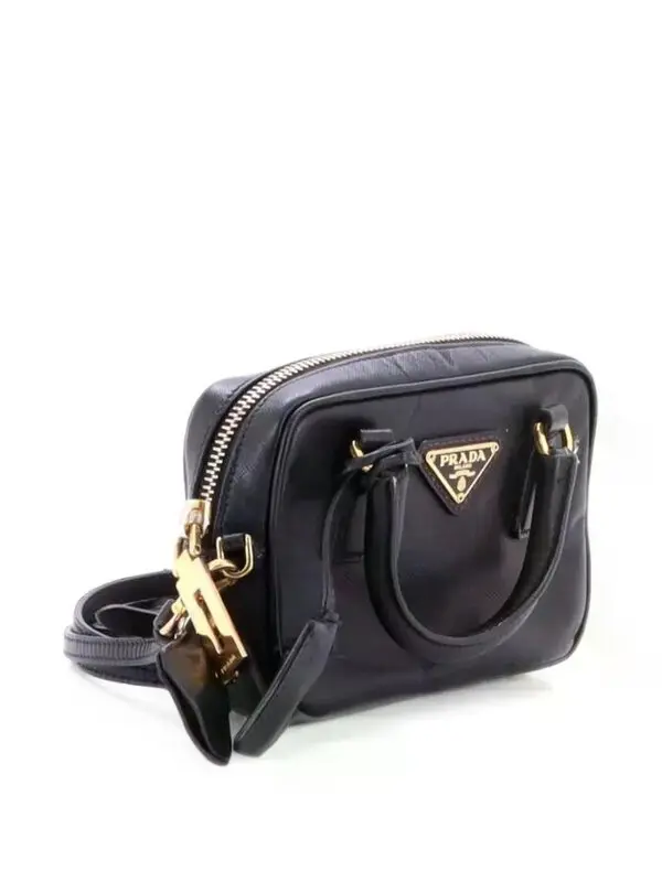Prada Bauletto Bag Saffiano Leather Mini Crossbody Bag - Black