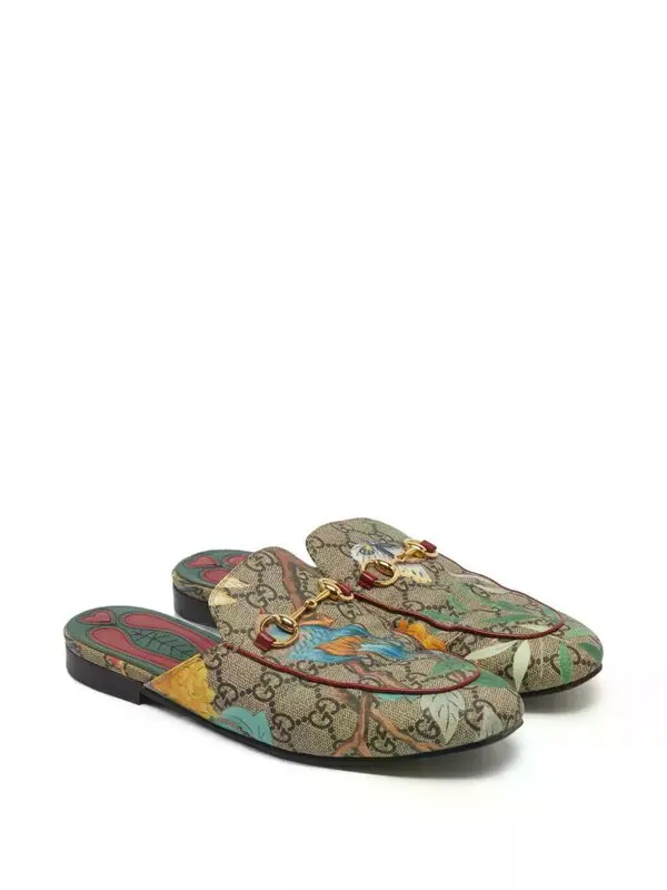 Gucci Princetown Horsebit Mules - Brown