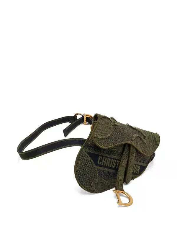 Dior 2019 Embroidered Canvas Belt Bag - Green