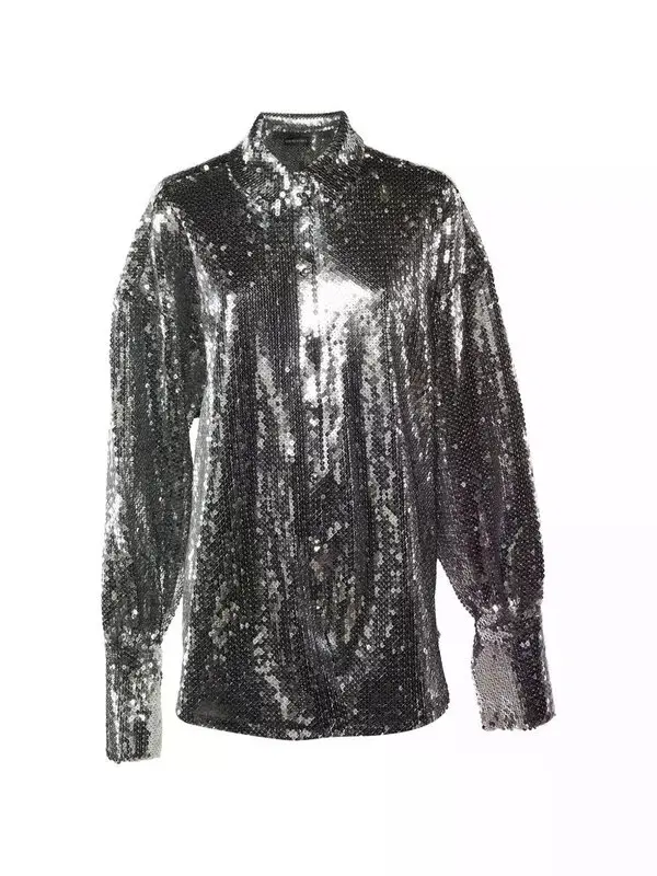 David Koma Sequin-embellished Oversized Shirt