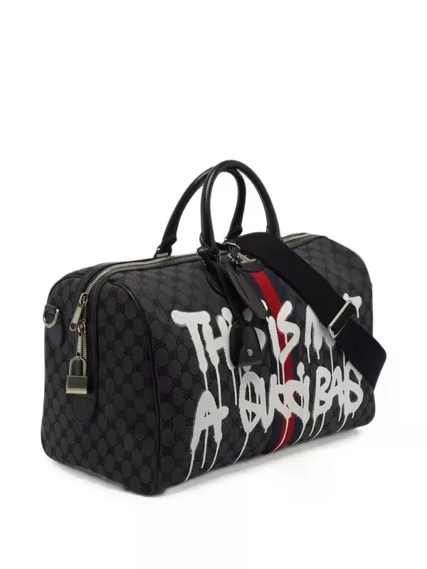 Balenciaga X Gucci Medium The Hacker Project Graffiti Holdalls Bag