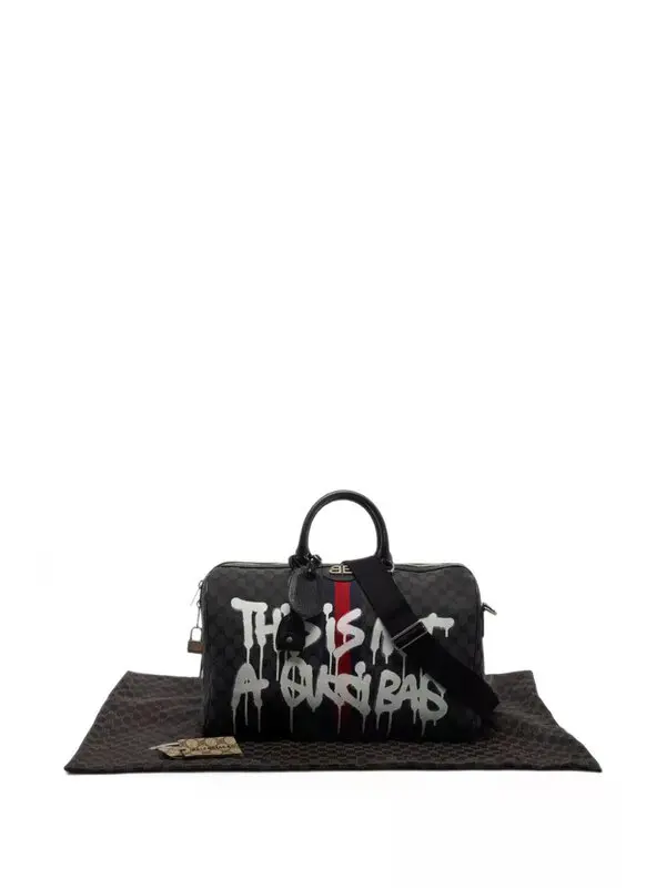 Balenciaga X Gucci Medium The Hacker Project Graffiti Holdalls Bag