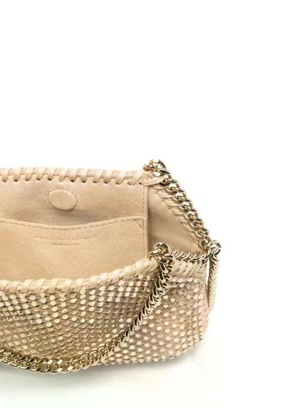 Stella McCartney Falabella Crystal-embellished Mini Tote Bag - Neutrals