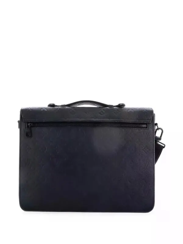 LOUIS VUITTON S Lock Briefcase Monogram Taurillon Leather Business Bag