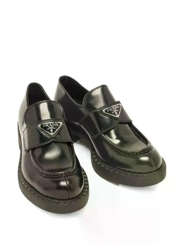 Prada Brushed Leather Chunky Loafers
