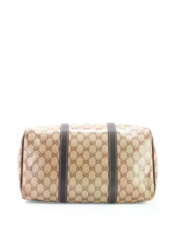 Gucci Joy Boston Bag Gg Coated Canvas Large Satchel