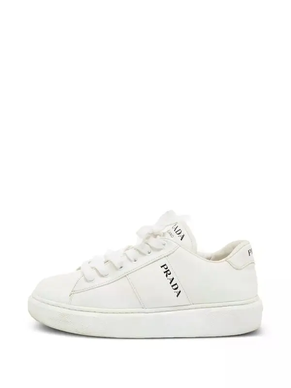 Prada Logo Court Sneakers - White