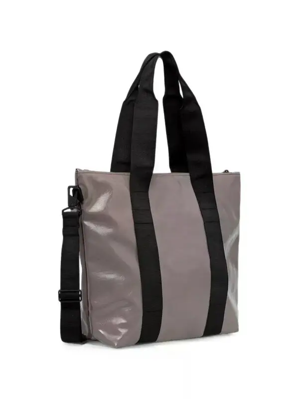 Rains Crinkled-finish Tote Bag - Grey