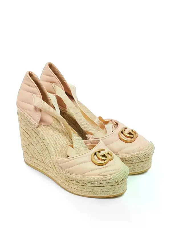 Gucci Gg Marmont Matelassé Wedge Espadrilles