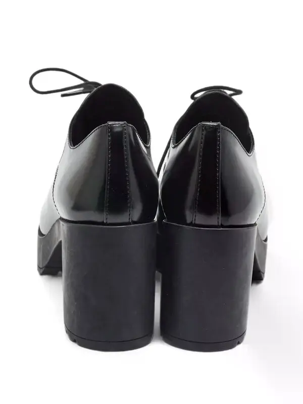 Prada Leather Lace-up Ankle Boots