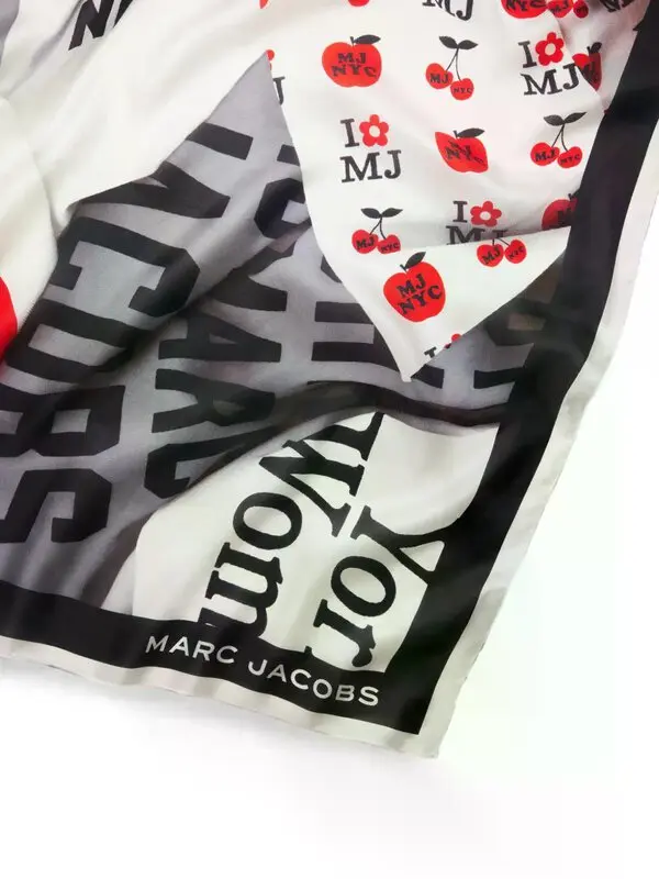 Marc Jacobs Canal St Silk Scarf - White