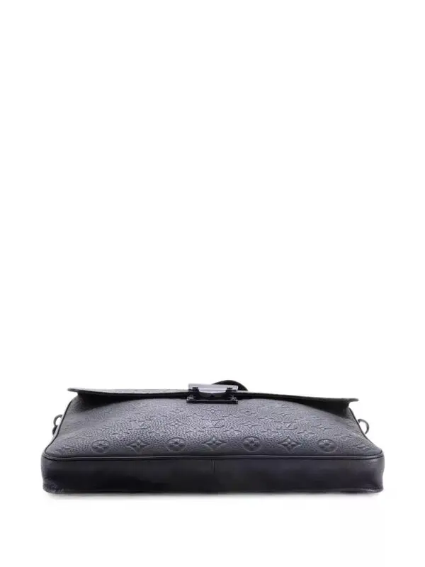 LOUIS VUITTON S Lock Briefcase Monogram Taurillon Leather Business Bag